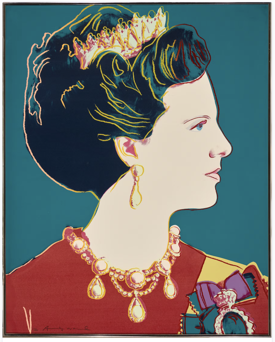 Andy Warhols portræt af dronning Margrethe solgt for svimlende formue ...